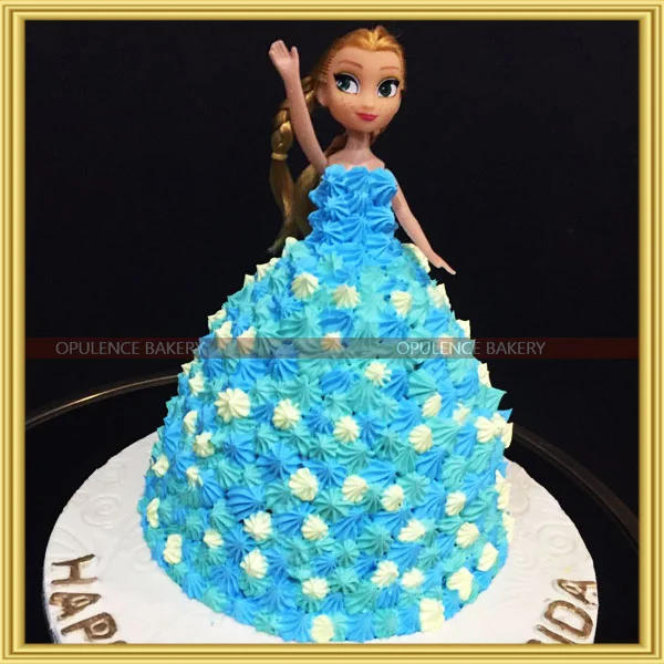 Elsa Frozen Themed Doll Cake - Opulence Bakery