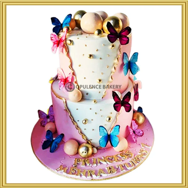 Butterfly Themed Cake - Opulence Bakery